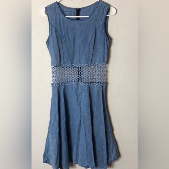 claudio milano | Dresses | Claudio Milano Peek A Boo Waist Dress Blue ...